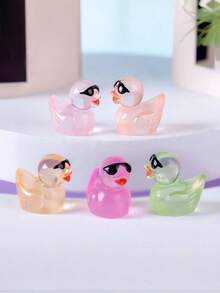 10/20 Stücke leuchtende Mini Harz Enten, Leuchten im Dunkeln coole Mini ...