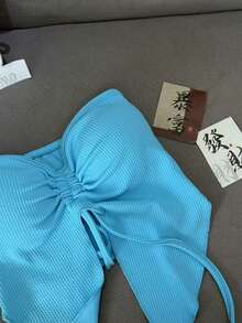 Women's Summer Strapless Cropped Tube Top With Adjustable Twisted Front ...