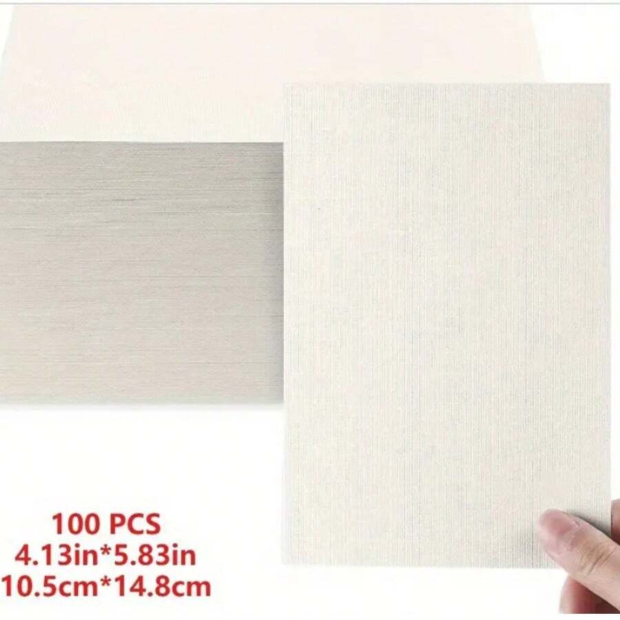 100 Sheets A6 Linen Cardstock Paper, Invitation Card Stock Heavy Weight ...