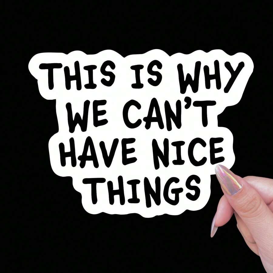 THIS IS WHY WE CAN'T HAVE NICE THINGS Sticker,Funny Humor Sarcastic ...