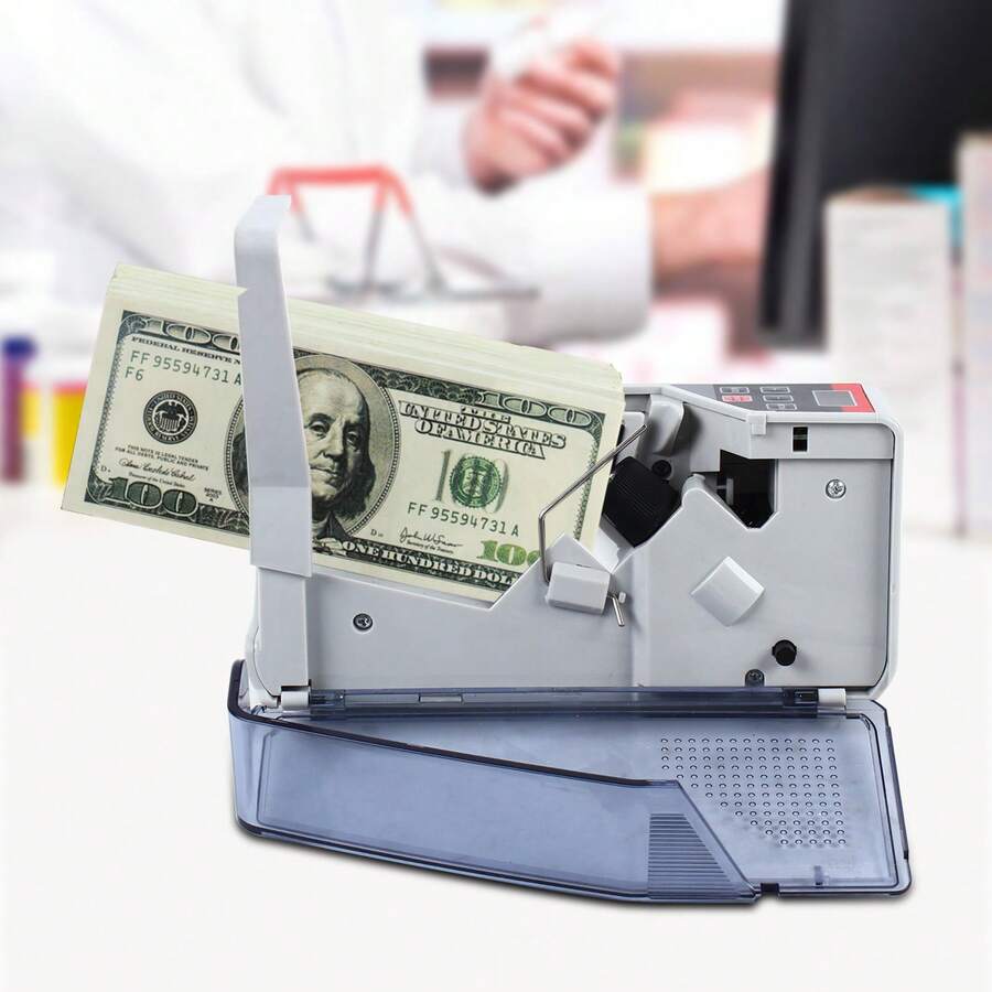 Portable Money Counter Machine,Mini Bill Cash Banknote Counter - LED ...