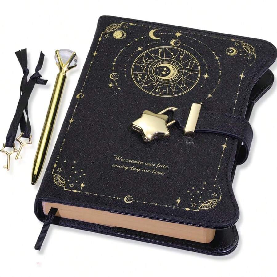 1PC Diary With Lock And Keys For Girls And Boys Gift Ideas, 360 Gold ...