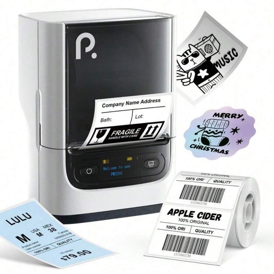 Label Pinter, Bluethooth Label Printer, Portable Thermal Printer For ...