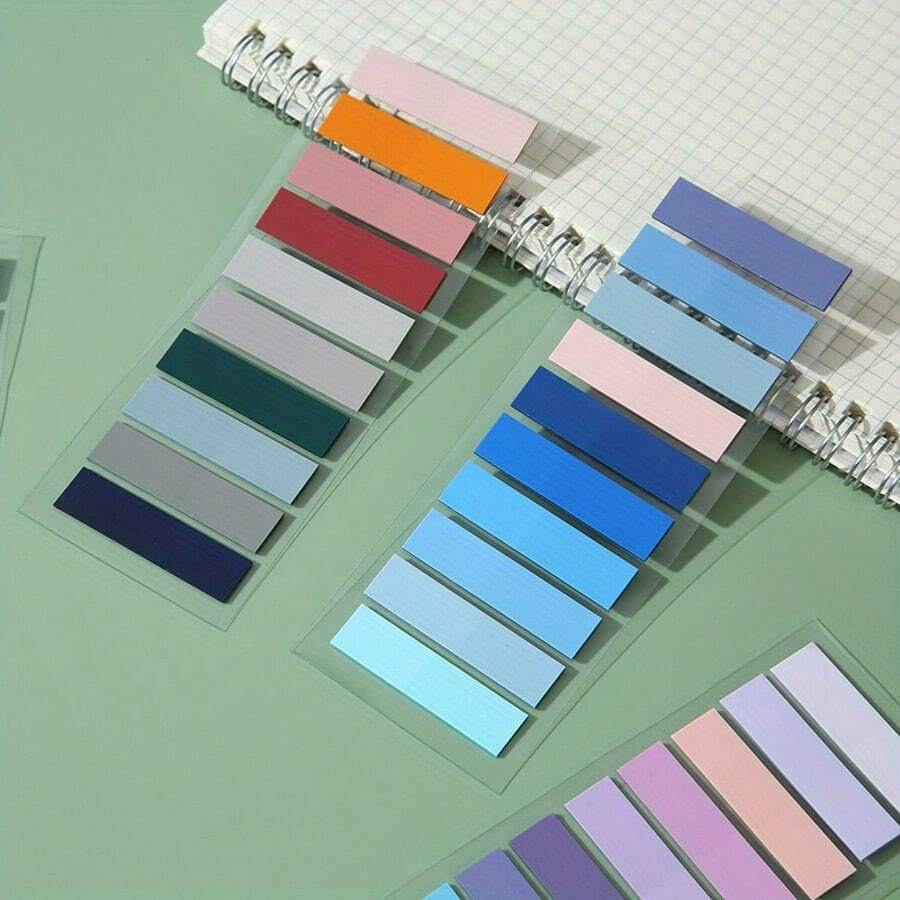 200pcs/1book 10 Colors Morandi Color Translucent Notes Error Markers ...