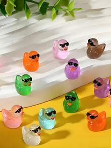 10/20 Stücke leuchtende Mini Harz Enten, Leuchten im Dunkeln coole Mini ...