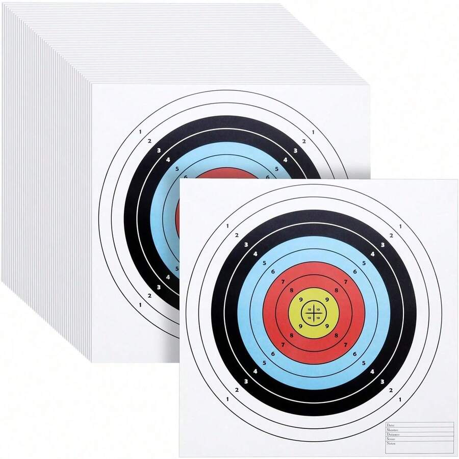 50-Pack Large Paper Shooting Range Targets For Pistol Shooting - 17x17 ...