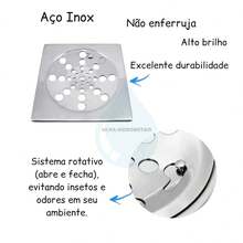 Stainless Steel Square Bathroom Grate Drain 10x10 With Anti-Odor Anti ...