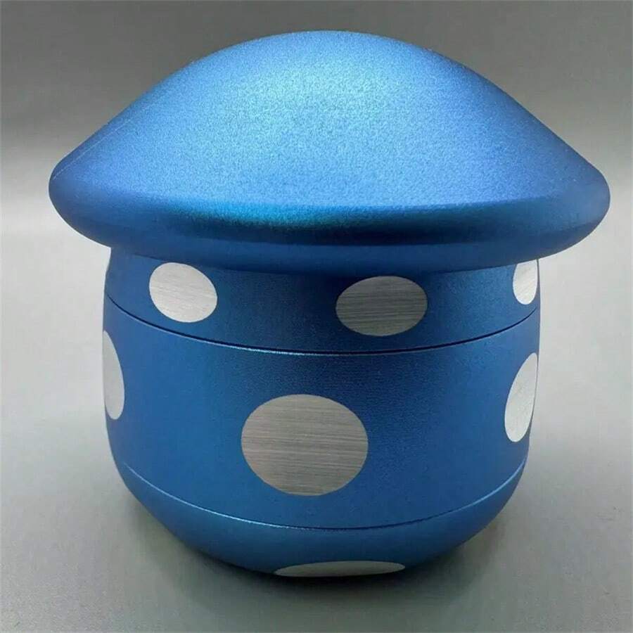 New Aluminum Alloy Mushroom Dry Herb Grinder 4 Layer 2.5 Inch Manual ...