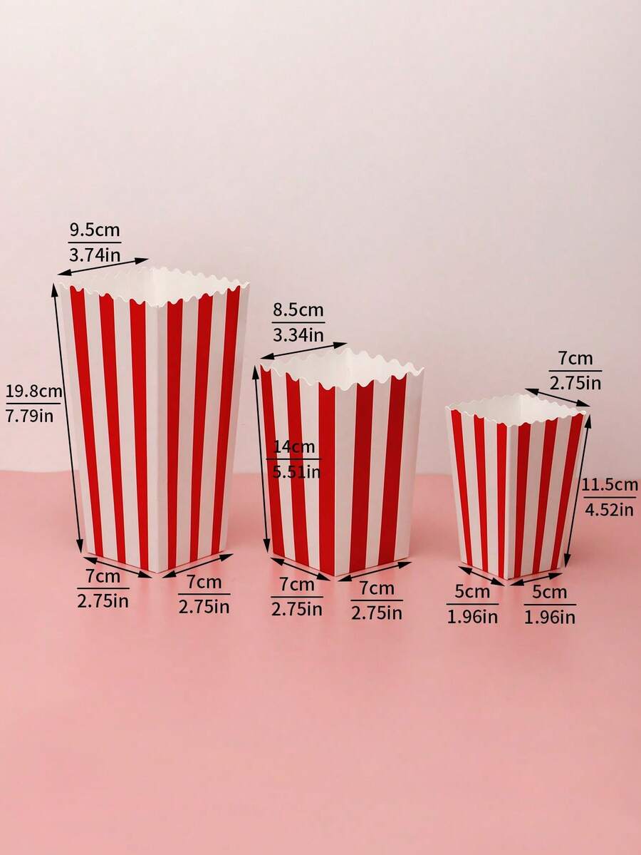 5pcs/10pcs Popcorn Containers, Fries Containers, Movie Night Popcorn ...