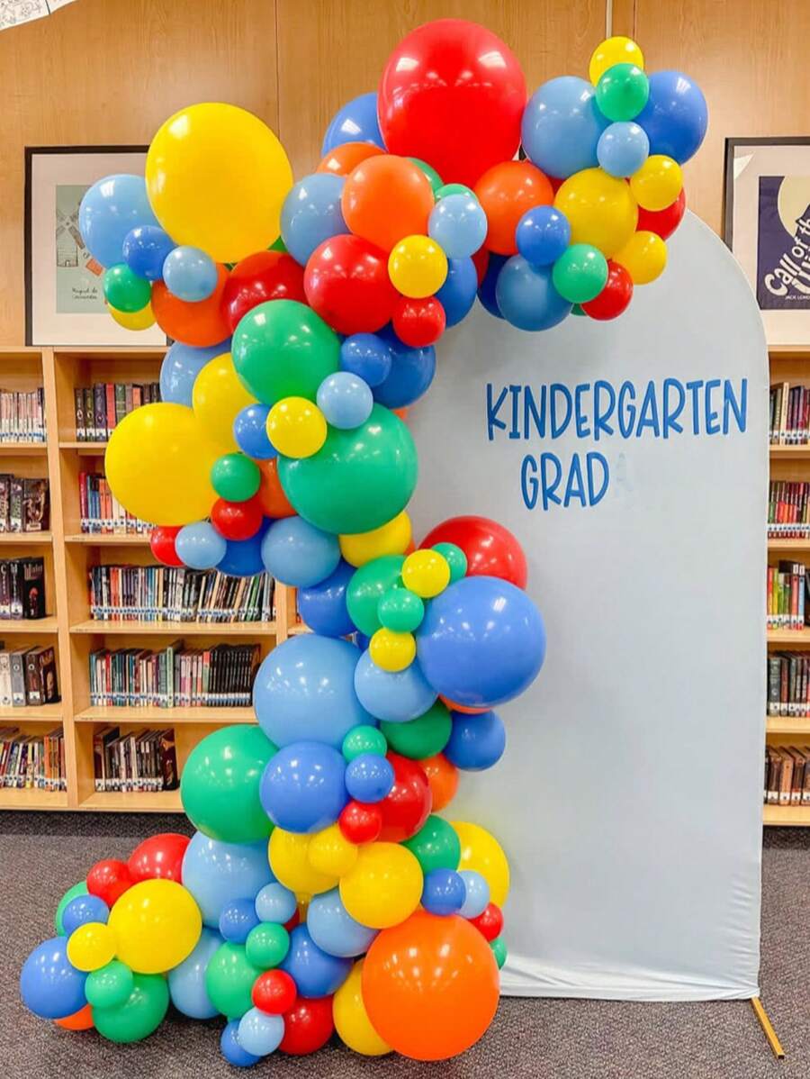 108Pcs Kindergarten Graduation Balloon Garland Arch , Rainbow Color ...