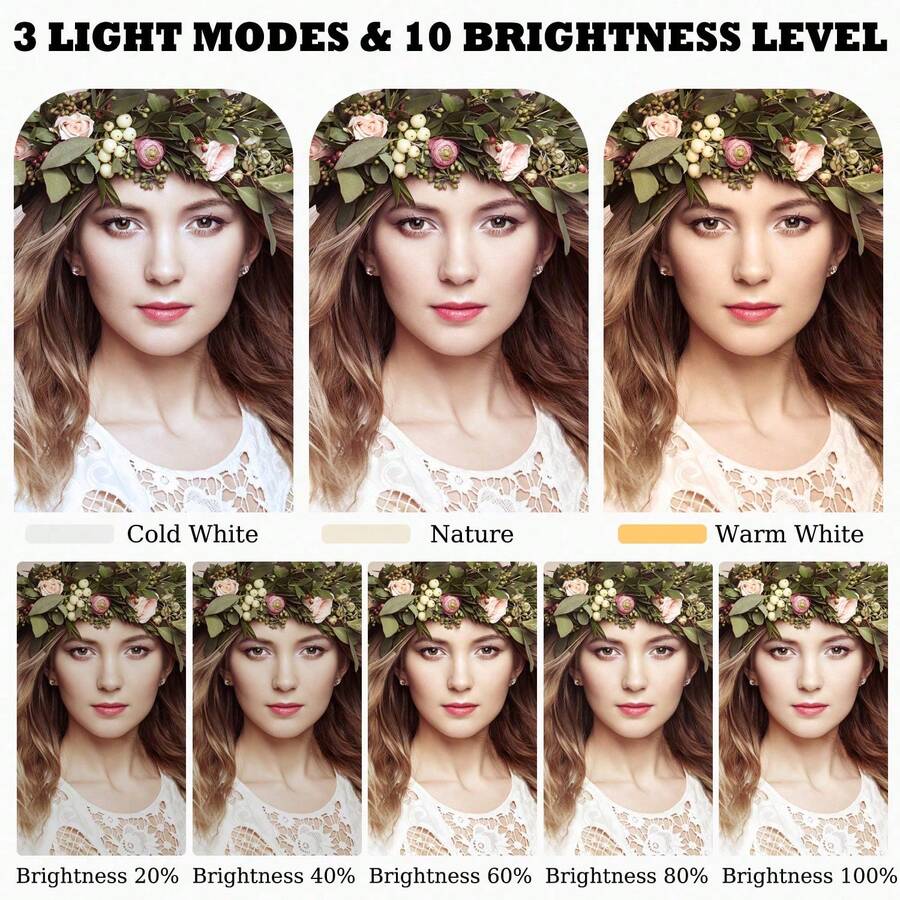 A Set Of 10 Inch LED Ring Lights, 110cm Ring Fill Light Bracket And ...