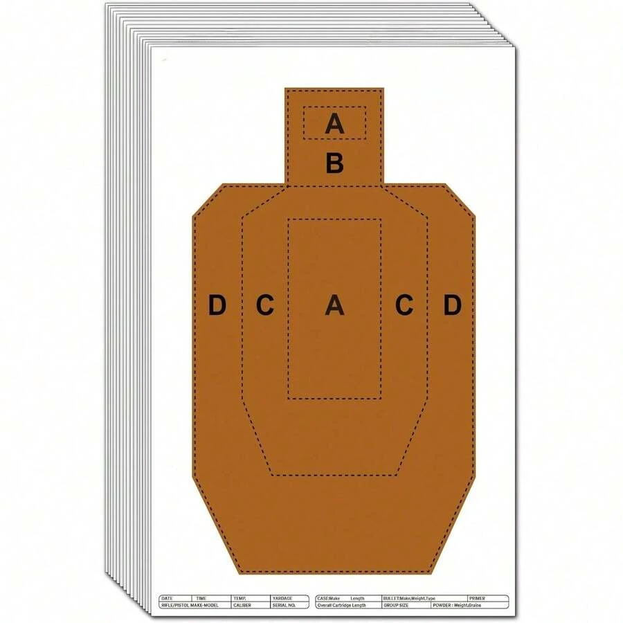 Practice Paper Shooting Targets: Competition Torso Silhouette Targets ...