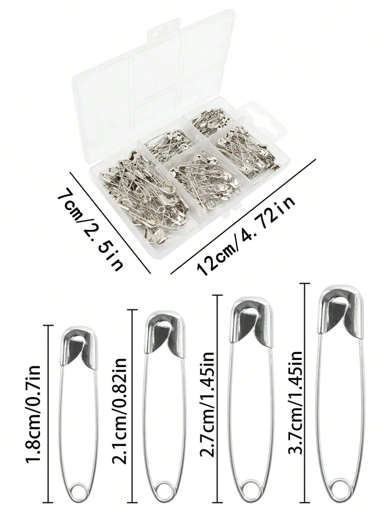 4 Different Types Of Pin Sets, Durable Safety Pins, Rust Resistant ...