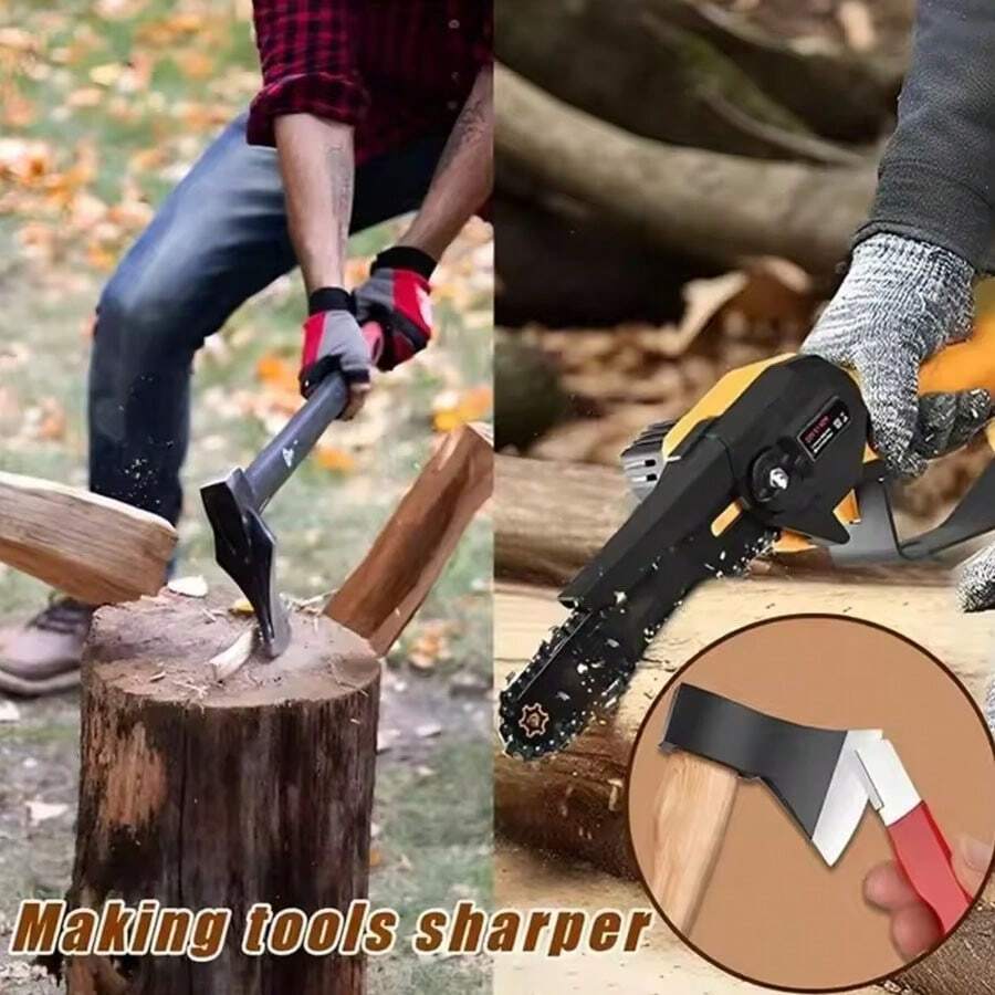 Metal Knife Pruning Sharpening Stone Portable Quick Sharpener Alloy Steel Manual Grinding ...