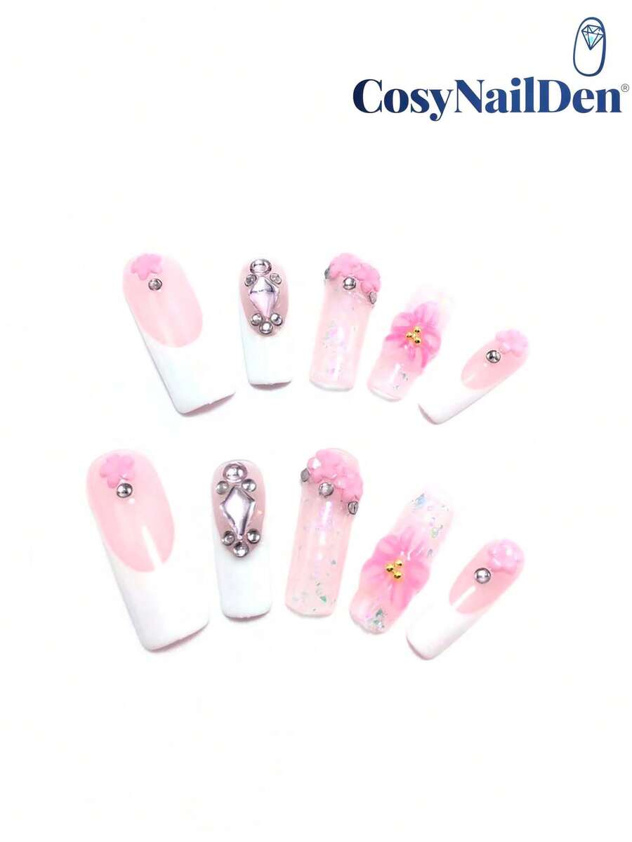 10-Piece Pure Handmade Press-On Nail Sets Offer A Diverse Range Of Nail ...