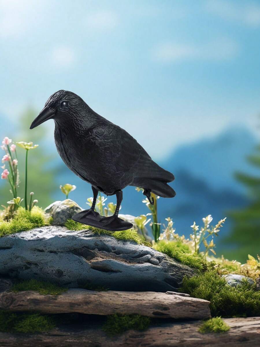 Fake Crow Statue - Crow Sculpture - Outdoor Crow Decoration - Creative ...