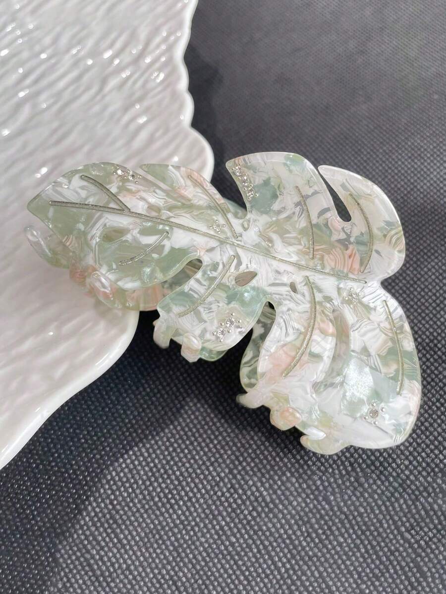 1pc Niche Turtle Leaf Design High-End Hair Claw Clip, Hair Claw Shaped ...