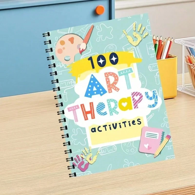 100 Creative Art Therapy Activity Workbook - Support Group Record Pages ...