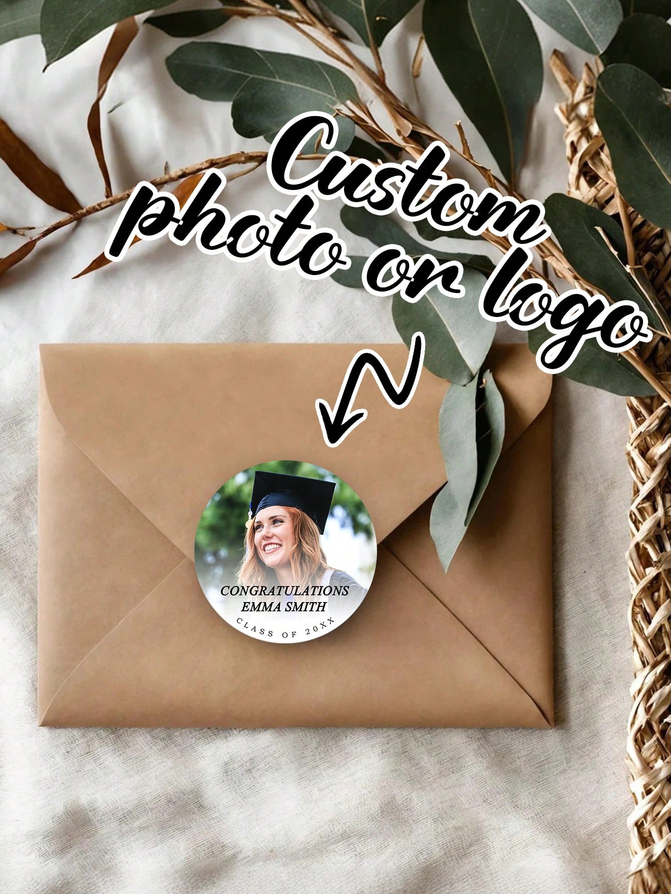 Custom Photo Graduation Gift Labels, Graduation Sticker, Personalized ...