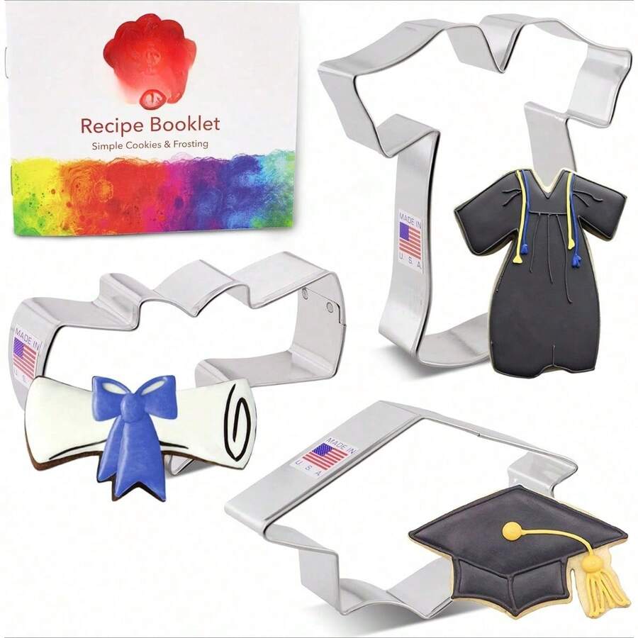 3-Pc. Graduation Cookie Cutter Set Made In The USA: Graduation Cap ...