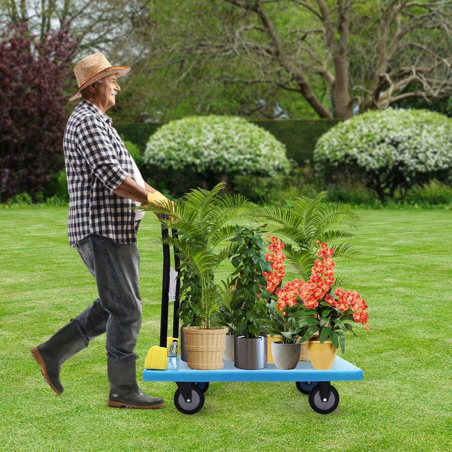YUNRUX Platform Handcart Foldable Push Hand Cart Transport Trolley ...