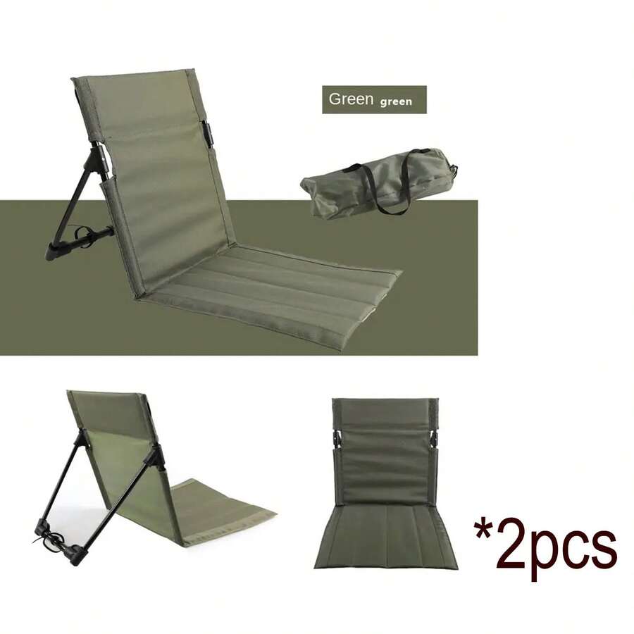 SIRIRIC Folding Backpack Beach Chair -2 Packs Portable Beach Chair, Low ...