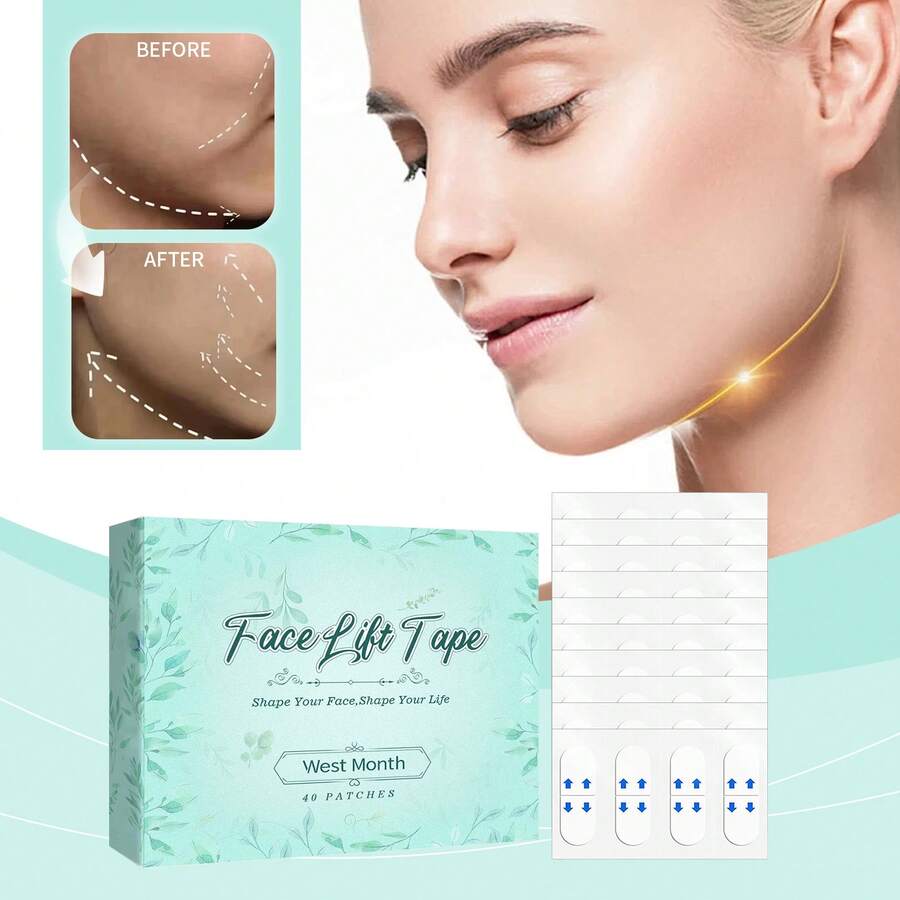 40pcs Face Lift Strips With Glycerin & Hydroxyethylcellulose – Instant ...