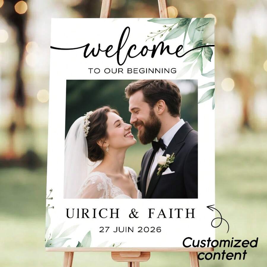 Wooden Welcome Wedding Sign, Custom Personalized Wood Wedding Welcome ...