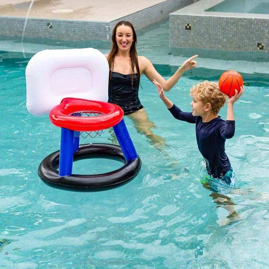 Brooke And Dylan Inflatable Floating Basketball Hoop, PVC | SHEIN USA