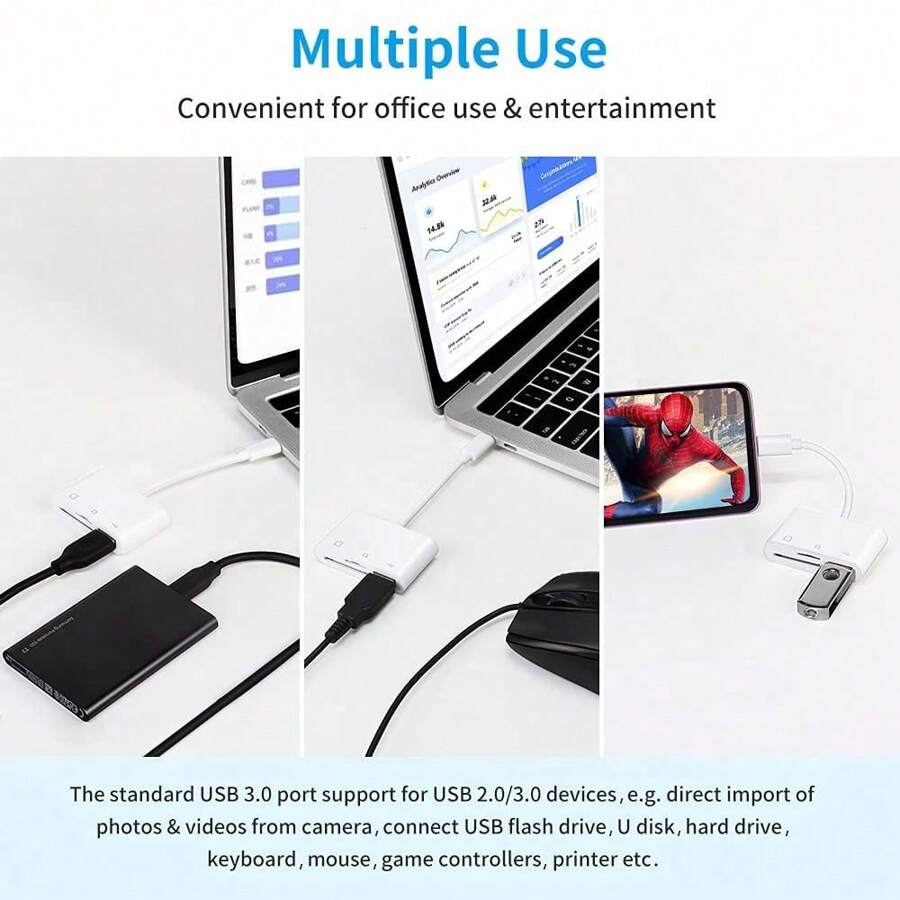 Usb C Sd Card Reader Adapter Fermoved Type C Micro Sd Tf Card Reader Adapter 3 In 1 Usb C To