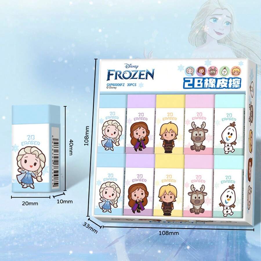 Disney 30pcs Disney Frozen Elsa Eraser, Smudge-Free Clean No Trace ...