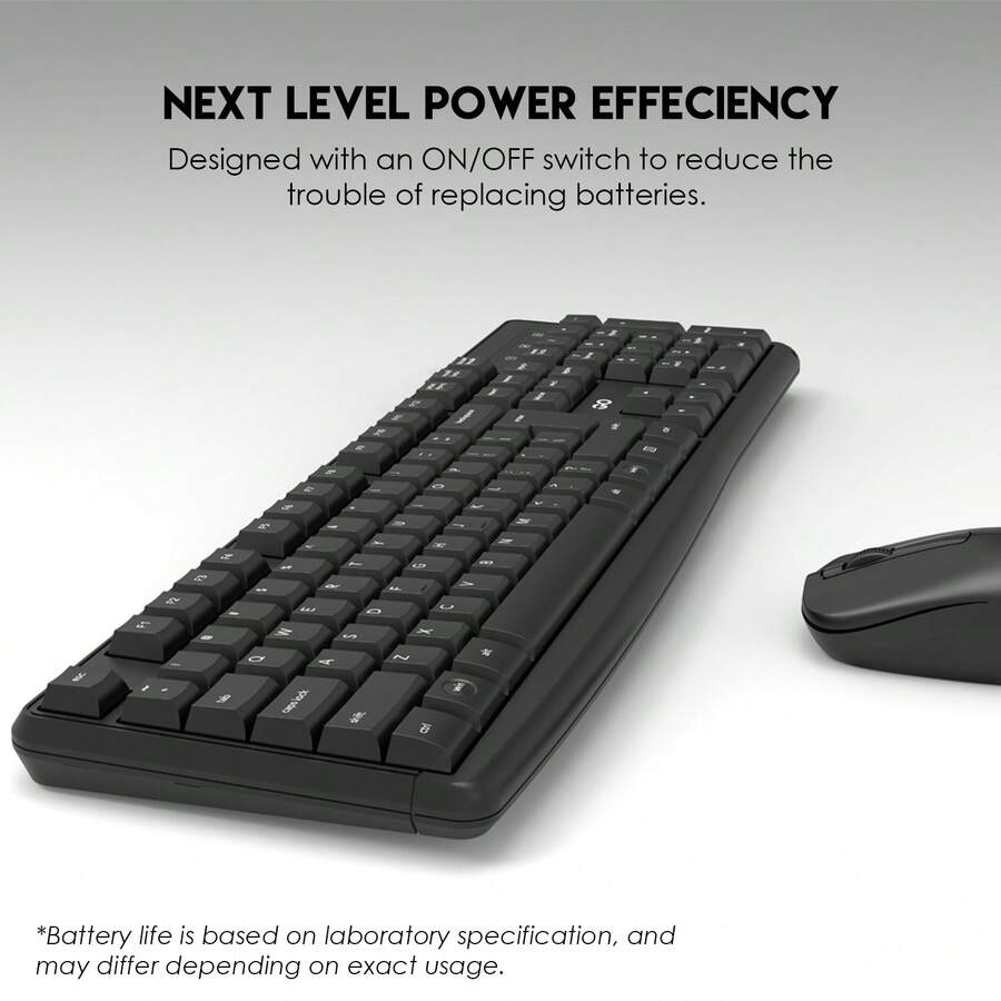 FANTECH FANTECH Wireless Keyboard And Mouse Combo, Full-Sized 2.4GHz ...