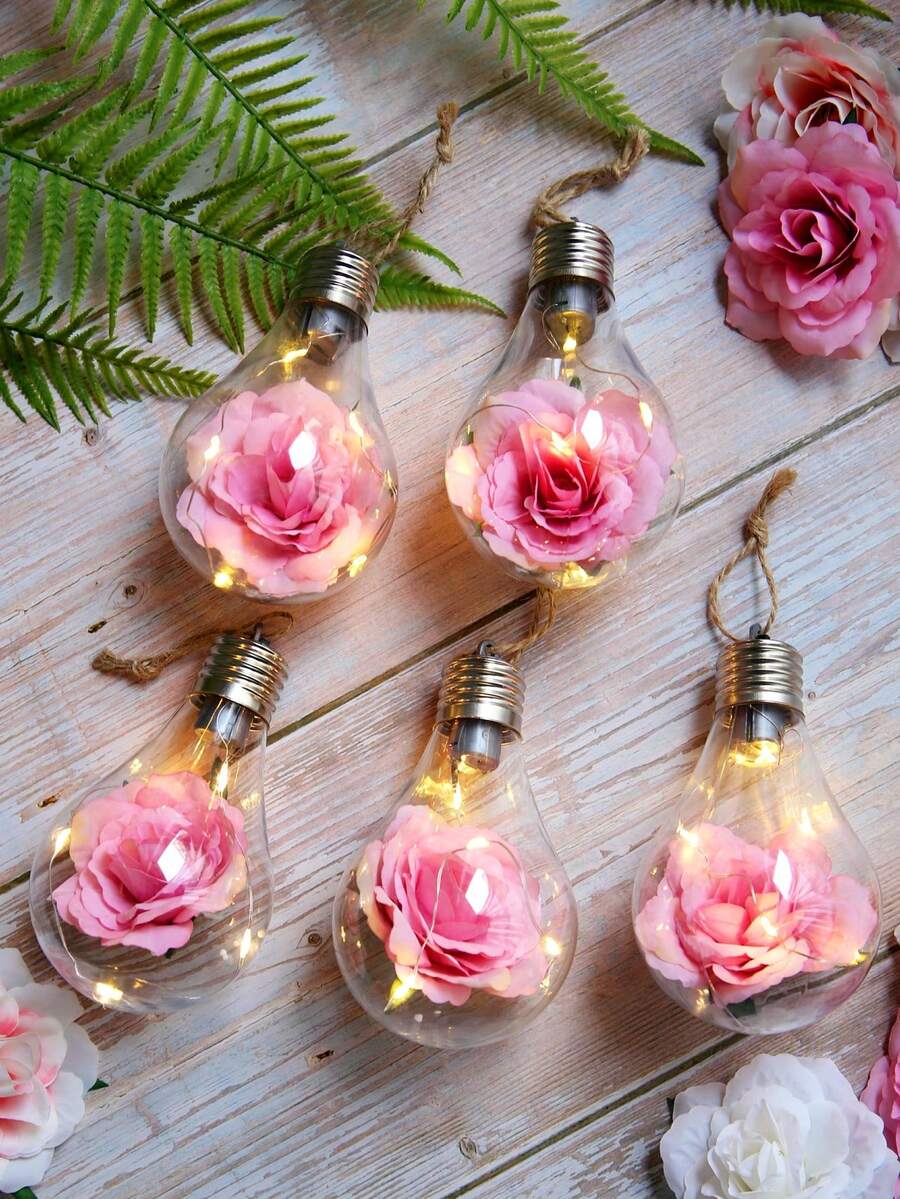1/3LED Rose Light Bulb,Hanging Decorative Bulb,Anniversary Decor ...