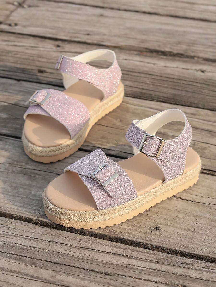 Kids' Summer Thick Bottom Hemp Rope Flat Sandals, Lightweight Hemp Rope ...