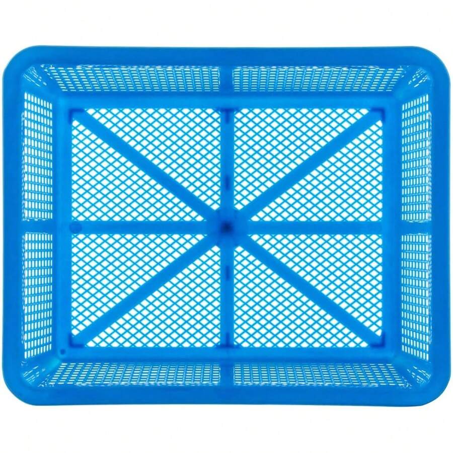 18" X 13-3/4" Square Colander Strainer Basket Blue Color- Strainer ...