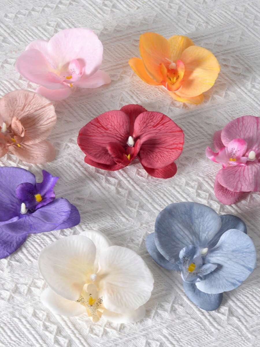 3 Pcs Artificial Orchid Flower Heads Accessories, DIY Handmade Wedding ...