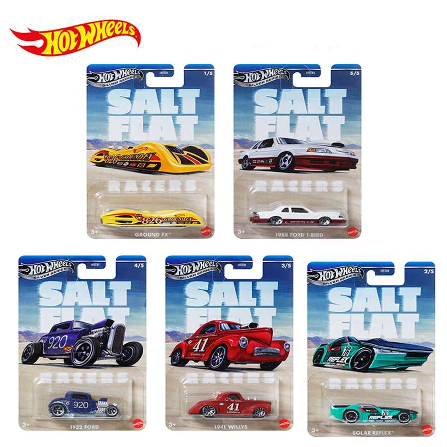 Mattel Hot Wheels 2024 Salt Flat Racers Set Of 5 Diecast Vehicles From ...