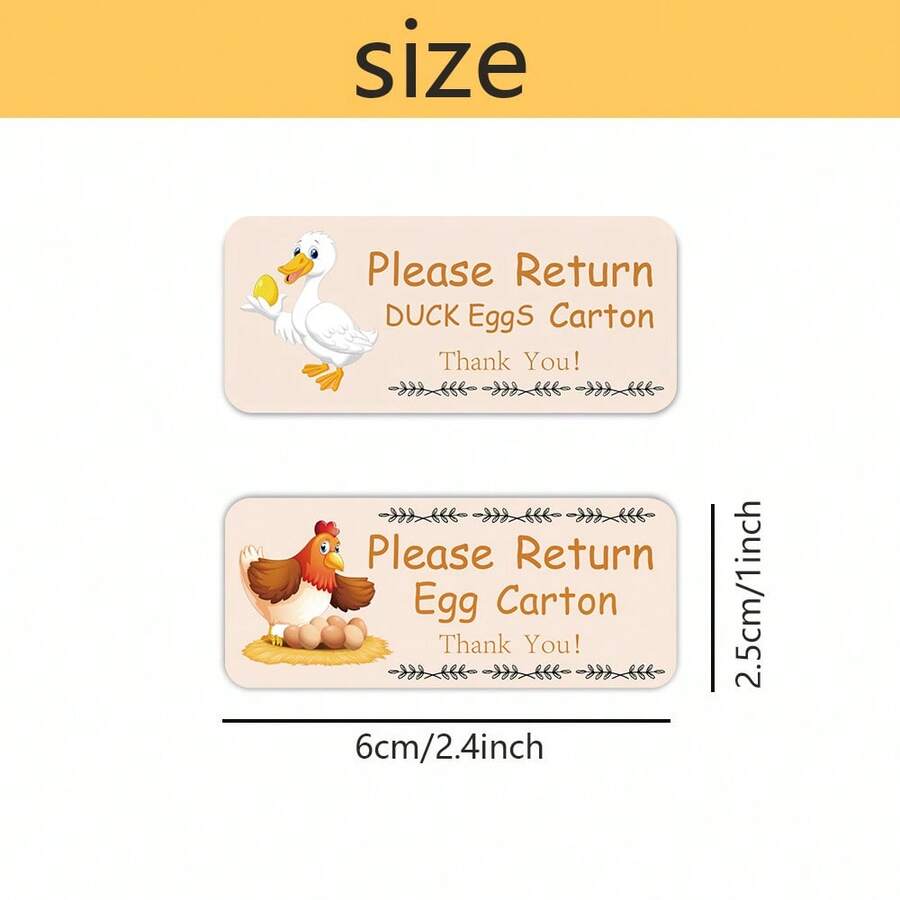 [140pcs] Egg Carton Labels, Chicken Duck Quail Egg Packaging Stickers ...