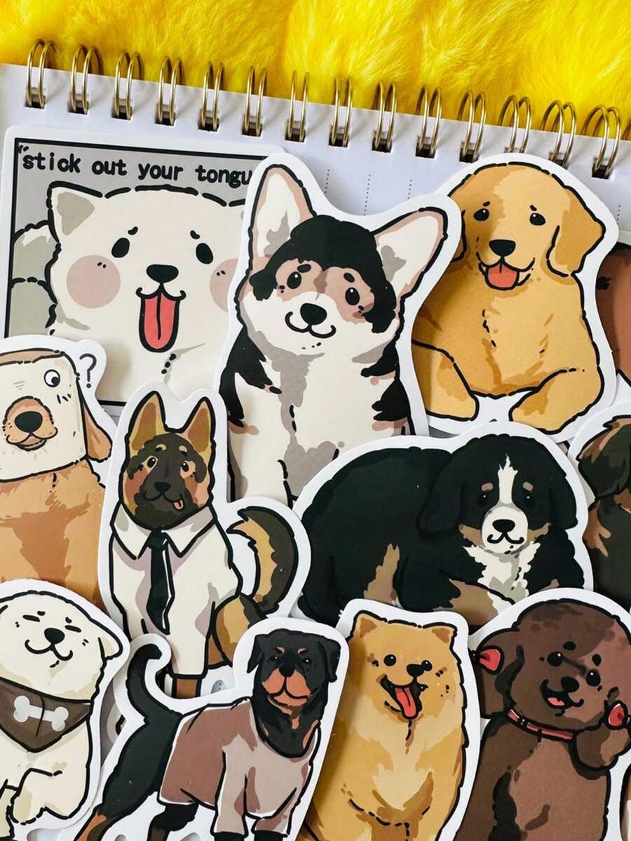 50pcs Cute Dog Funny Graffiti Stickers, Vinyl Waterproof Stickers For ...
