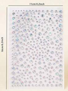 1pc Large Beads 3D Radiant Starry Sky Rhinestone Face Jewelry Stickers ...