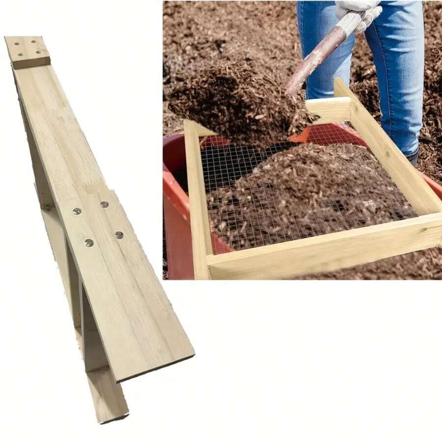 Large Soil Sifter, Detachable And Adjustable Garden Soil Screen, Garden ...