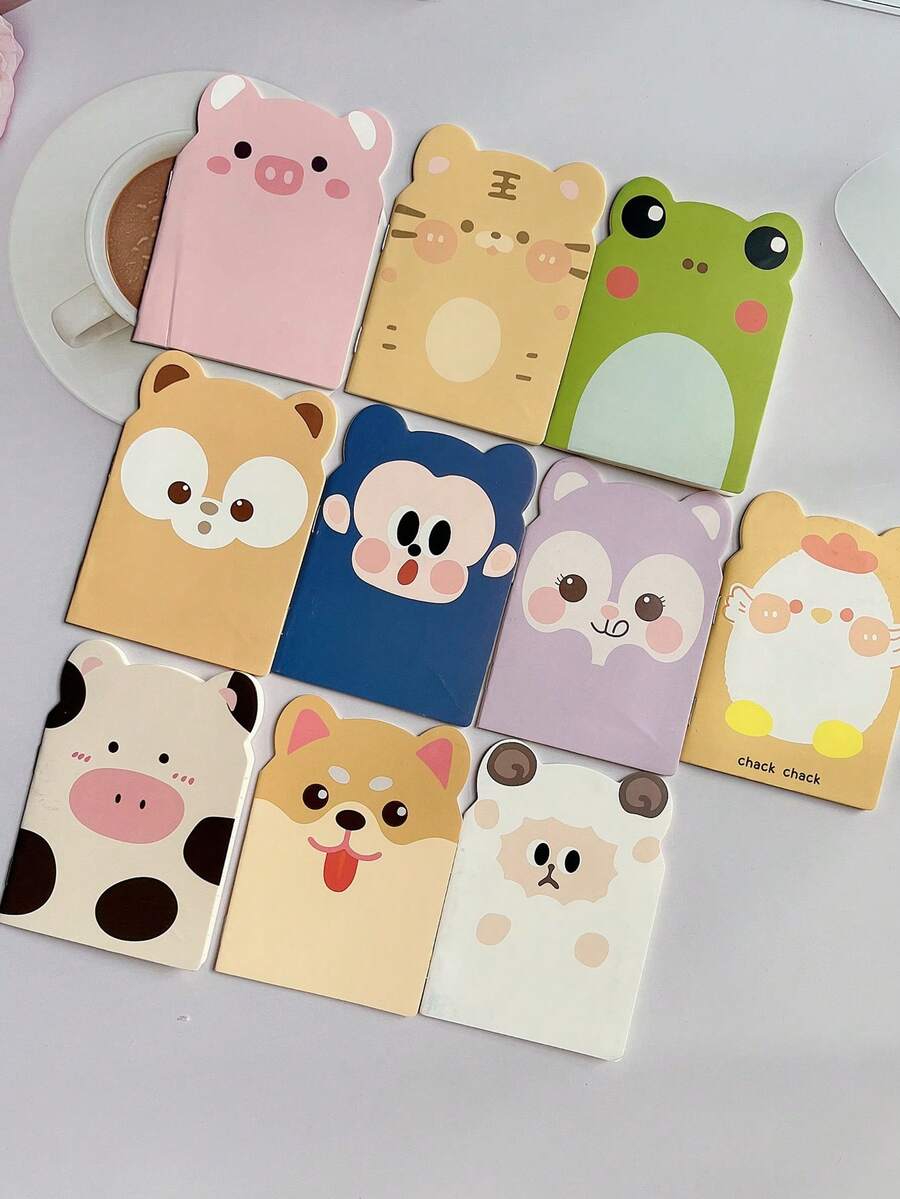 10pcs Cute Unisex Notebook, 16 Pages Per Book, Portable Pocket Size ...