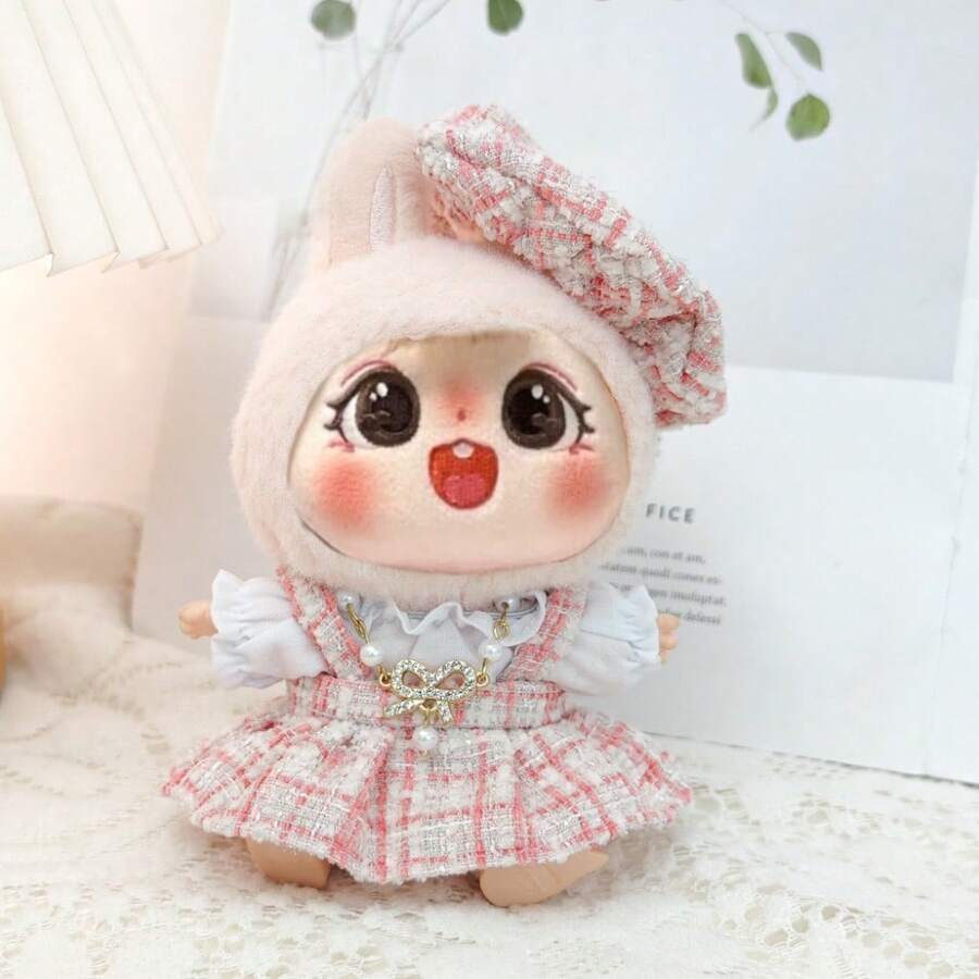 (Garment Only) 17cm Labubu Plush Doll Accessory Charm, Elegant & Cute ...