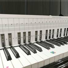 88-Key Practice Keyboard & Note Chart For Behind The Piano Keys Ideal ...