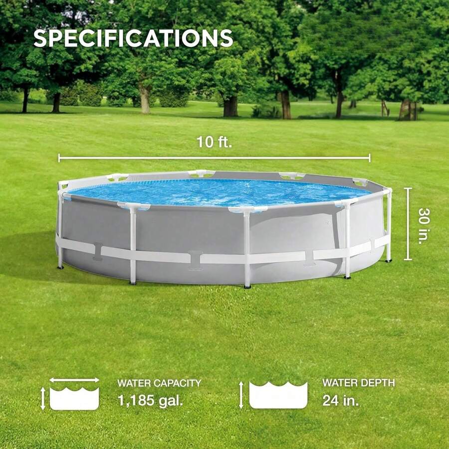 Prism Frame Premium Above Ground Swimming Pool: 10ft X 30in ...