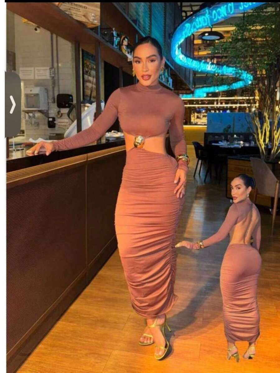 Elegant Midi Dress Organic Detail Luxury Elegant Sensual Night Party ...
