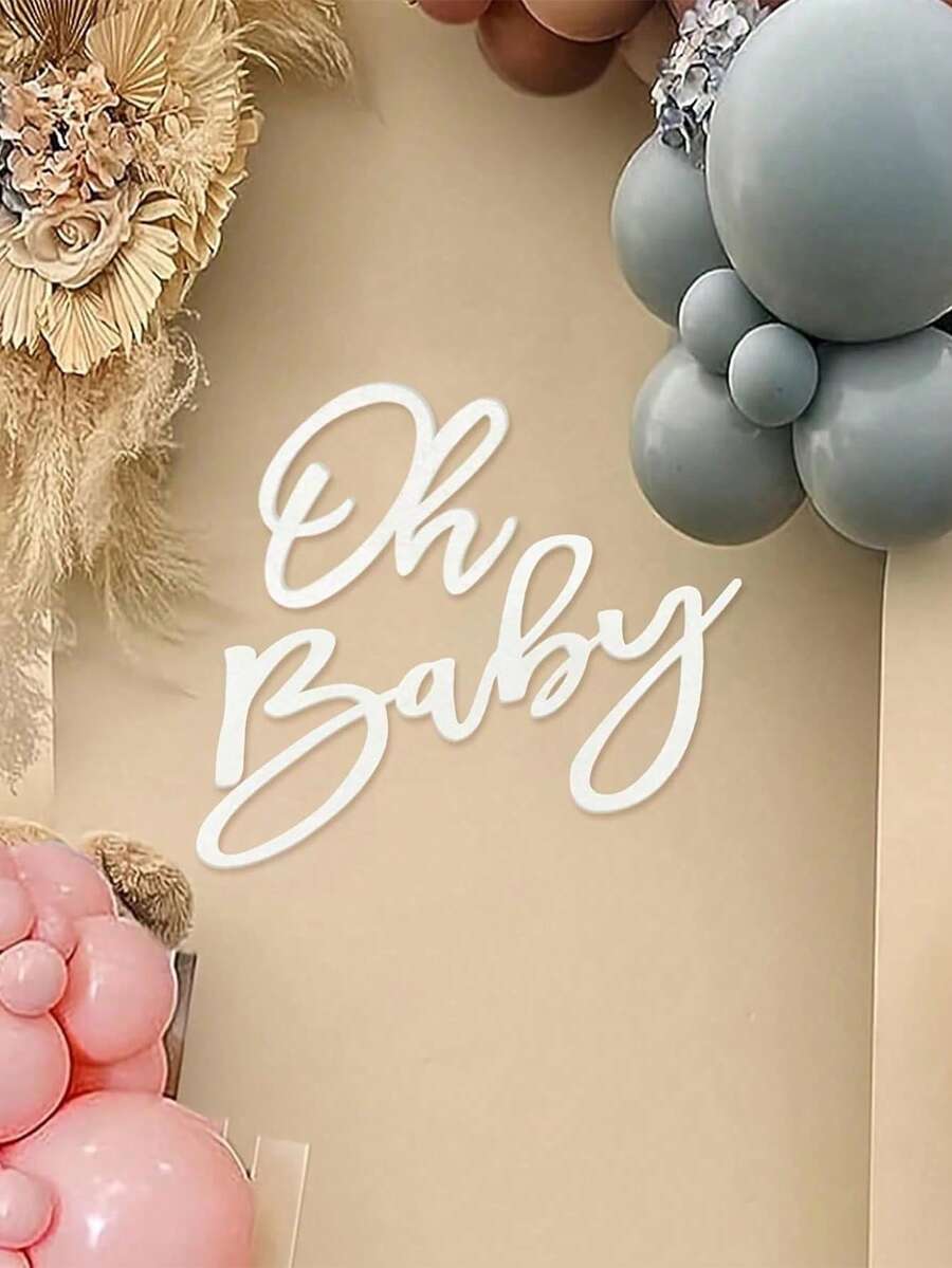 Letrero de "Oh Baby" hecho de material de fieltro para decoración de ...