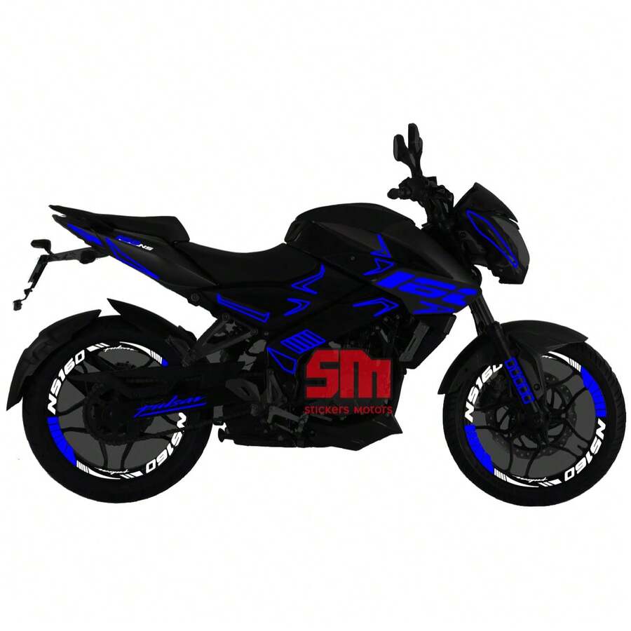 Pulsar NS 160 Sticker Kit, Reflective Sticker Kit For Pulsar NS160 ...