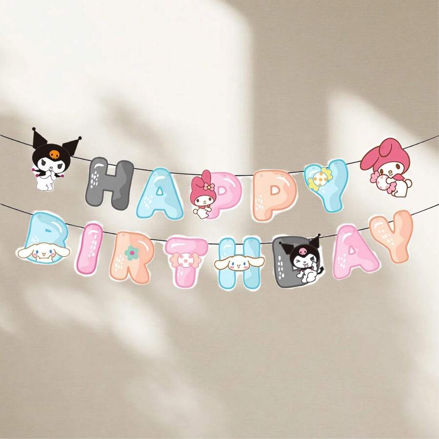 Sanrio 1pc/Set Sanrio Character Themed Party Decorative Pull Flags ...