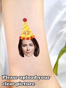 LICVIC 12-300 Piezas Tatuajes Temporales Personalizados con Foto/Edad ...